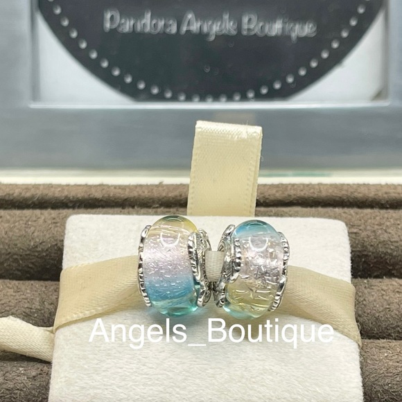 Pandora | Jewelry | 2 New Pandora Multicolor Murano Glass Curved ...